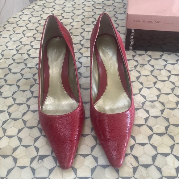 Bandolino | Shoes | Bandolino Red Heels Size 9 2 Inch Heel | Poshmark